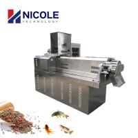 China Industrial Sinking Fish Feed Production Line Machine Twin Screw Extruder for sale