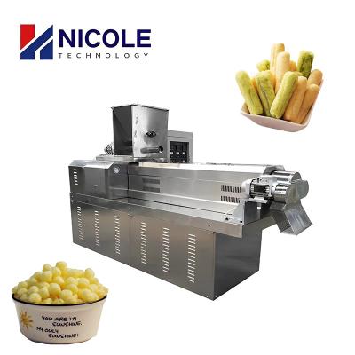 China 380v50hz Corn Puff Production Line Twin Screw Extruded for sale