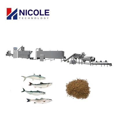 China Electric Gas Twin Screw Floating Fish Food Pellet Making Machine Extrusion for sale