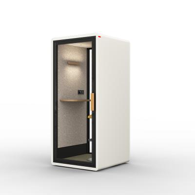 China Soundproof Meeting Booth for Coworking Spaces 1000x1000x2200mm with LED Lighting for sale