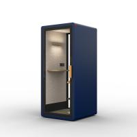 China Soundproof Meeting Booth for Coworking Spaces 1000x1000x2200mm with LED Lighting for sale