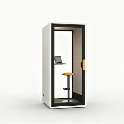 China Soundproof Office Phone Booth W1000 D1000 H2200mm for Private Conversations for sale