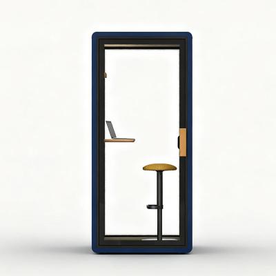 China Acoustic Office Meeting Pod Sound Isolation Booth 1000x1000x2200mm with LED Lighting for sale