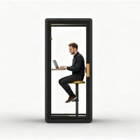 China Soundproof Office Phone Booth W1000 D1000 H2200mm for Private Conversations for sale