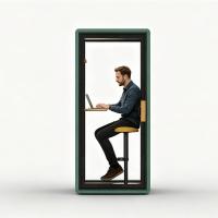 China Acoustic Sound Dampening Booth Call Pod 1000x1000x2200mm for Online Meetings for sale