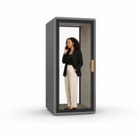China Soundproof Office Phone Booth Private Calling Room with Acoustic Insulation 1000mm Width for sale