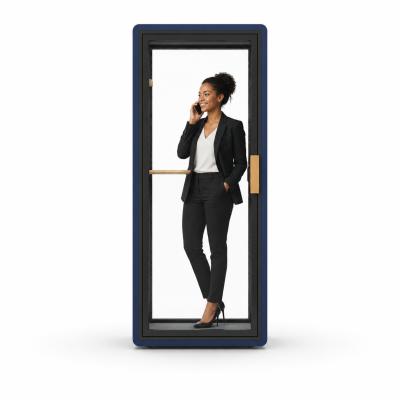 China Meditation Portable Office Soundproof Booth Room Laminated Glass 1000x1000x2200mm for sale