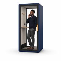 China Meditation Portable Office Soundproof Booth Room Laminated Glass 1000x1000x2200mm for sale