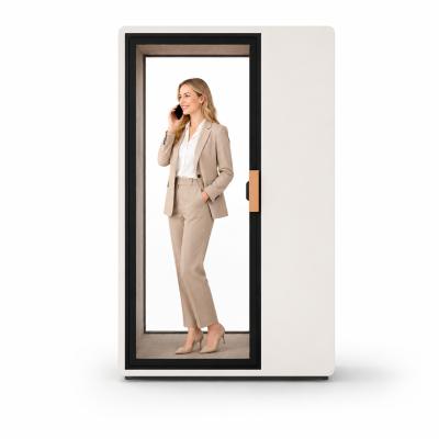 China Prefabricated Soundproof Office Booth 1000x1500x2200mm with Integrated Power Outlets for sale