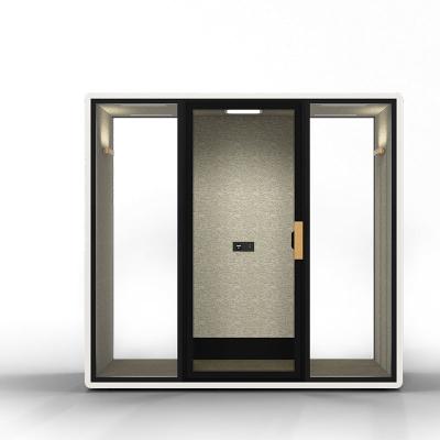 China Tempered Glass Acoustic Meeting Pod Privacy Cabin for Open Plan Office 1000x2360x2200mm for sale