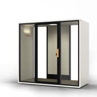 China Tempered Glass Acoustic Meeting Pod Privacy Cabin for Open Plan Office 1000x2360x2200mm for sale