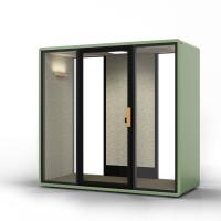 China Modular Glass Office Vocal Isolation Booth High Density Acoustic Work Pods for sale