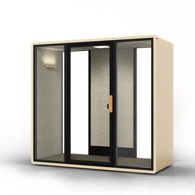 China Glass Acoustic Soundproof Vocal Isolation Booth 1000x2360x2200mm for Modern Office for sale