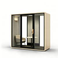 China Glass Acoustic Soundproof Vocal Isolation Booth 1000x2360x2200mm for Modern Office for sale