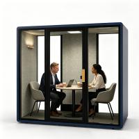 China Modern Glass Vocal Isolation Booth Acoustic Office Pods 30dB-35dB 1000x2360x2200mm for sale