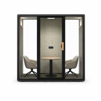China Contemporary Office Booth with Elegant Glass Construction for sale