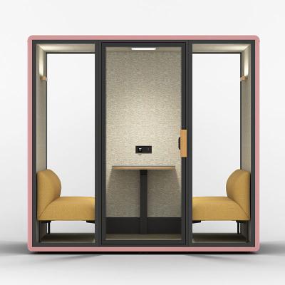 China Laminated Glass Soundproof Meeting Pods Acoustic Silent Booth 30dB 35dB for sale