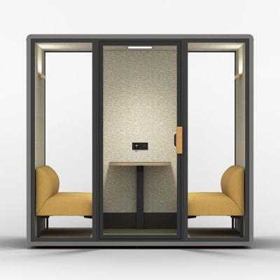 China 240V Prefab Soundproof Room Acoustic Work Office Booth Enclosure Customised W1336xD2360xH2200mm for sale