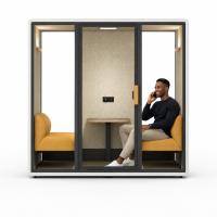 China 30dB Soundproof Glass Cabin Pod Acoustic Booth for Office W1336xD2360xH2200mm for sale