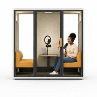 China 30dB Soundproof Glass Cabin Pod Acoustic Booth for Office W1336xD2360xH2200mm for sale
