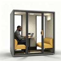 China Integrated Room Acoustic Phone Booth Office Soundproof Booth OEM 1336x2360x2200mm for sale