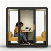 China Insulated Prefab Soundproof Room Acoustic Meeting Booth 1336x2360x2200mm for sale