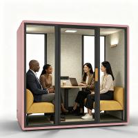 China Quiet Prefab Soundproof Room Office Modular Acoustic Booth for sale