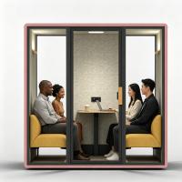 China Laminated Glass Soundproof Meeting Pods Acoustic Silent Booth 30dB 35dB for sale