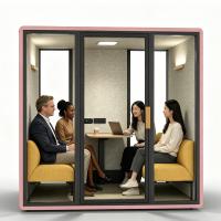 China Soundproof Privacy Booth Office Cabin Encapsulated Portable W1336 D2360 H2200mm for sale