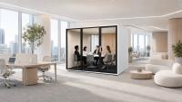 China Modular 6-Person Soundproof Office Booth for Team Meetings for sale