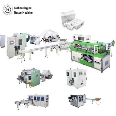 China Vacuum Folding Facial Tissue Converting Machine with Lamination System 0-100m/min for sale