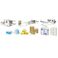 China V Folding Facial Tissue Production Machine 28-32GSM 1ply Jumbo Roll 380V 50Hz for sale