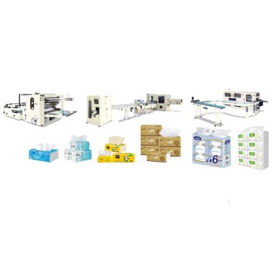 China V Folding Facial Tissue Production Machine 28-32GSM 1ply Jumbo Roll 380V 50Hz for sale