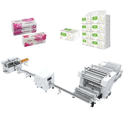 China Facial Tissue Production Line V Folding 380V 50Hz Spiral Upper Blade Cutting 0-100m/min for sale