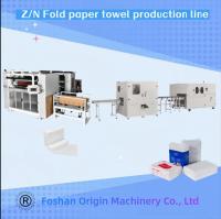China Z/N Fold Hand Towel Machine with Glue Lamination 180m/min Speed and 1500mm Roll Capacity for sale