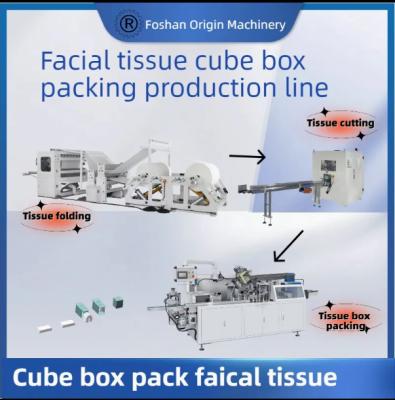 China Facial Tissue Cube Box Packaging Machine Production Line for sale