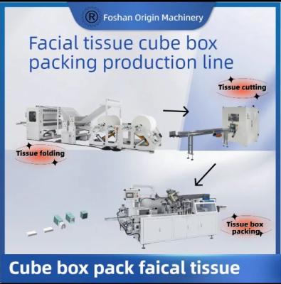 China V Fold Facial Tissue Production Line Automatic Machine Interfold Making Machinery Hand Towel for sale