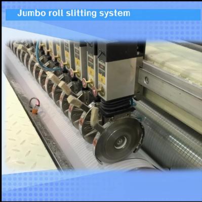 China Maxi Roll Toilet Roll Rewinding Machine with 1.5m Backstand Unit - 300m/min Speed & Φ100-600mm Log Diameter for sale