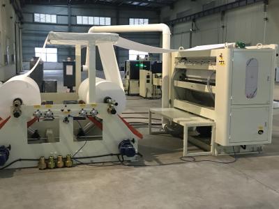 China Touch Screen Facial Hand Towel Machine , Connect Log Saw And Single Packing Machine for sale
