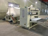 China Steel to Steel Embossing V Fold Facial Tissue Interfolder Machine 1900mm Width 50HZ for sale