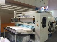 China Steel to Steel Embossing V Fold Facial Tissue Interfolder Machine 1900mm Width 50HZ for sale