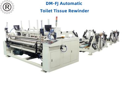 China Wood Pulp Toilet Paper Production Line 150-300mm Cutting Diameter PLC Control Embossing for sale