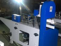 China 1/4 Folded Napkin Production Machine 300mm Width Steel to Paper Embossing 2 Color Printing for sale