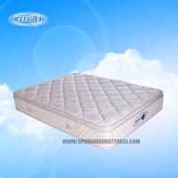 China Anti-bacterial​ Latex Bonnell Pillow Top Mattress Topper , Coil Mattress With Golden Pattern for sale