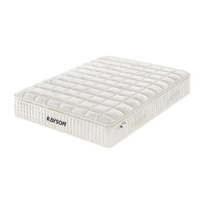 China Luxury Cotton Fabric Super High End Pocket Spring Gel Memory Foam Mattress Latex Mattress for sale