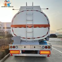 China Genron 45000L 3 Axles 3 Silos Fuel Tanker Semi Trailer Tanker Truck for sale
