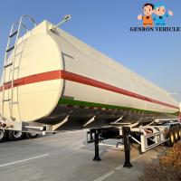 China Genron 45000L 3 Axles 3 Silos Fuel Tanker Semi Trailer Tanker Truck for sale
