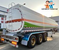 China Genron 45000L 3 Axles 3 Silos Fuel Tanker Semi Trailer Tanker Truck for sale