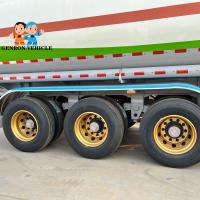 China Genron 45000L 3 Axles 3 Silos Fuel Tanker Semi Trailer Tanker Truck for sale