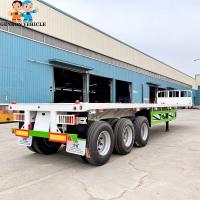 China 12.5 Meters 45 Tons flat bed Container Semi Trailer for sale